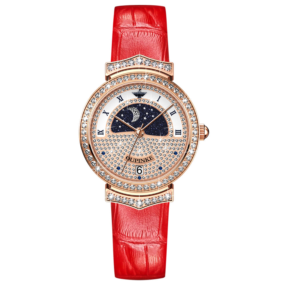 Full Star Moon Calendar Waterproof Quartz Ladies Watch — Aiifun
